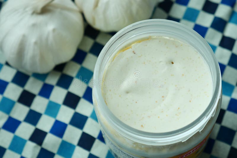 Close Up of Garlic Spread in a Container Stock Image - Image of food ...