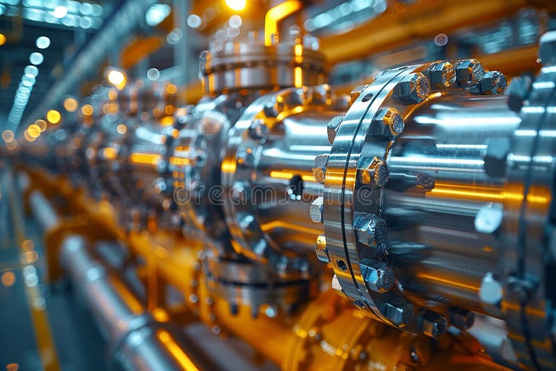 Close Up of Gas Processing Unit and Industrial Reactor in Mechanical ...