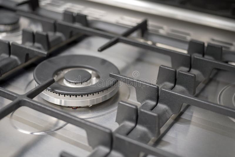 Close Up of Gas Stove Kitchen Home Modern Stock Image - Image of burn ...