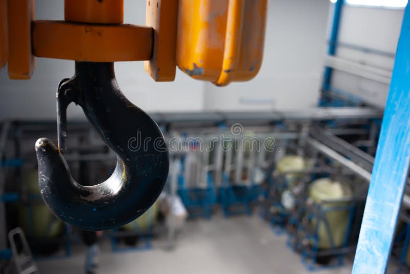 Close-up Gear Hook. Industrial Lifting Devices Stock Photo - Image of ...