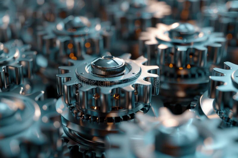 A Close Up of a Gear with Other Gears in the Background Stock Photo ...