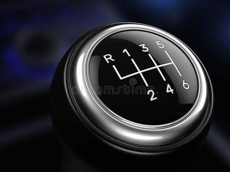 Close up of Gear stick stock illustration. Illustration of five - 87789413