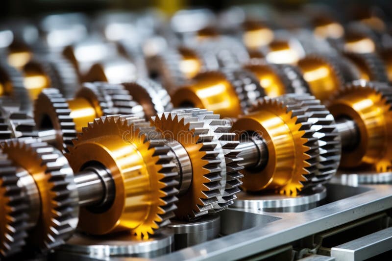 Close-up of Gear Teeth in a Manufacturing Unit Stock Image - Image of ...