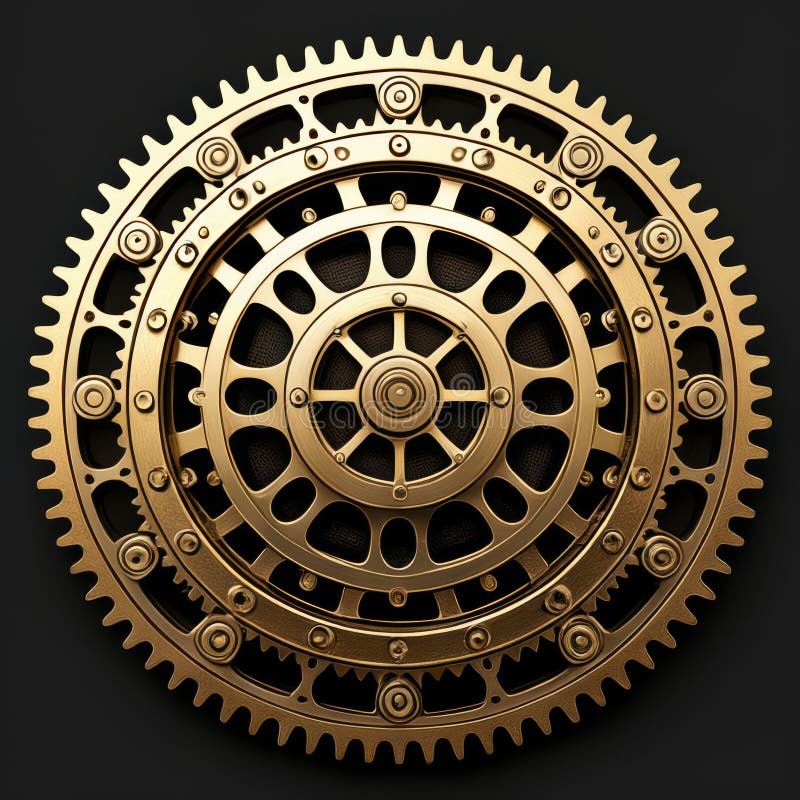 Close Up of Gear Wheels. Mechanism Concept Stock Illustration ...