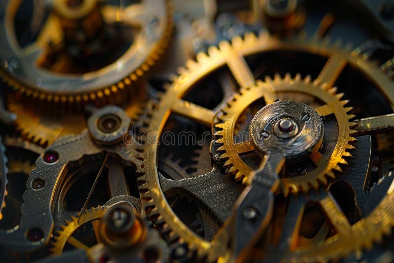 Close Up of Gears in a Clock Stock Image - Image of generated, closeup ...