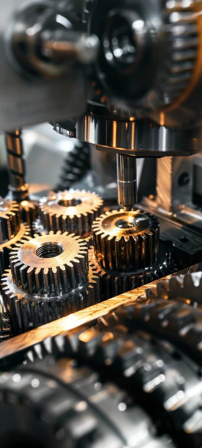 A Closeup of Gears and Cogs Being Assembled Highlighting the Complexity ...