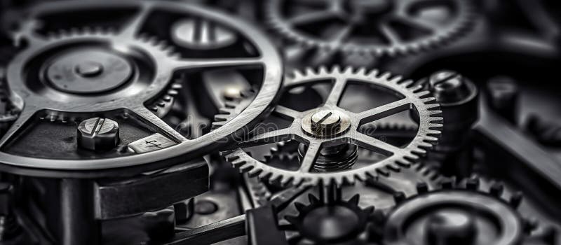 Close Up of Gears and Cogs Mechanism Stock Illustration - Illustration ...