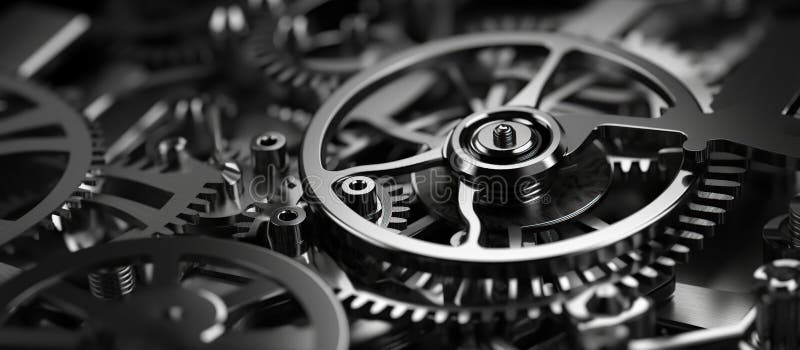 Close Up of Gears and Cogs Mechanism Stock Illustration - Illustration ...