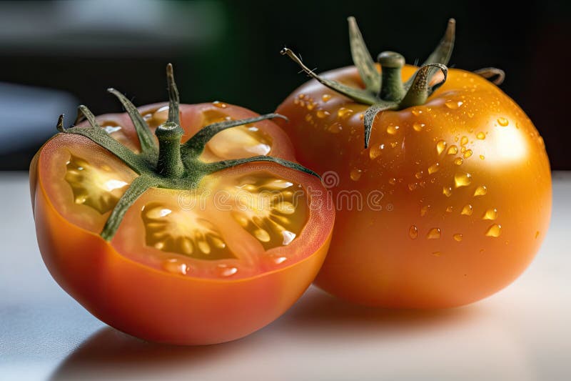 Close-up of Genetically Modified Tomato, with Visible Differences from ...