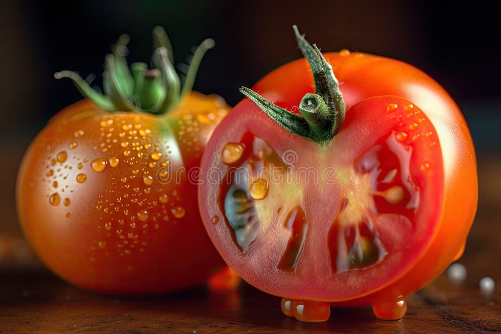 Close-up of Genetically Modified Tomato, with Visible Differences from ...