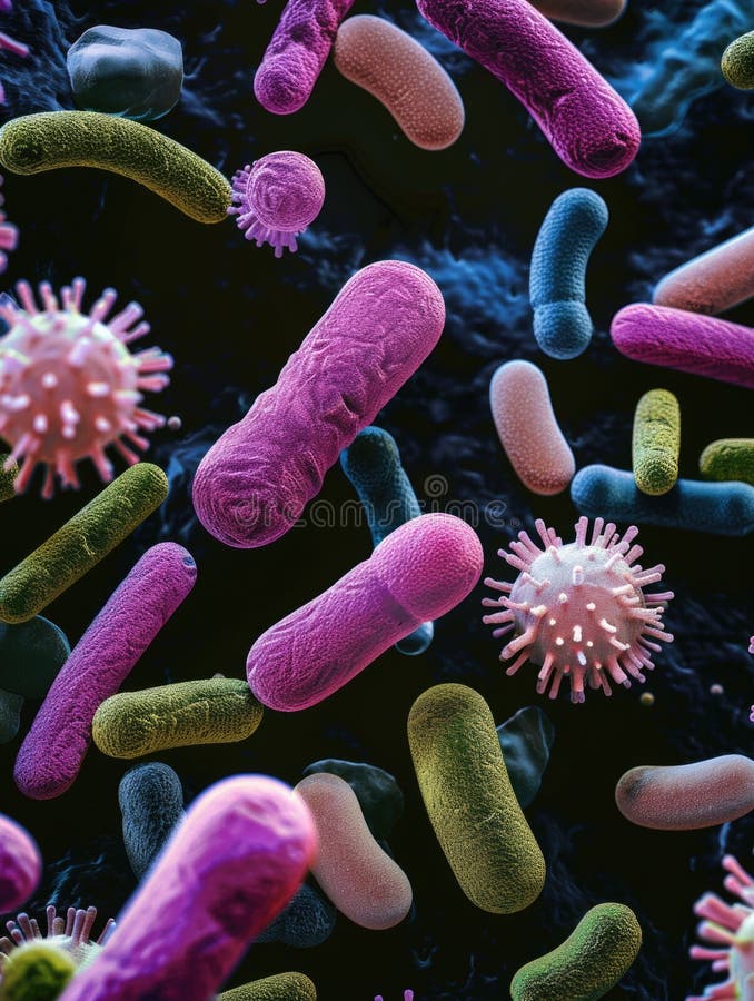 Close-up of germs stock photo. Image of medical, microbiology - 375016216