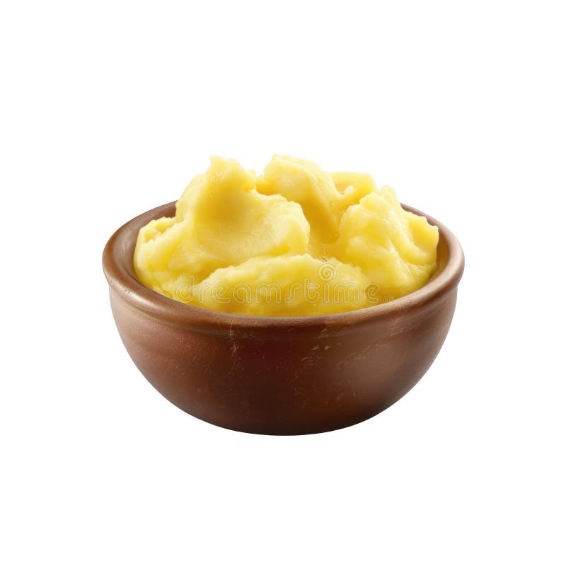 Close-up of Ghee in a Brown Bowl Stock Photo - Illustration of indian ...