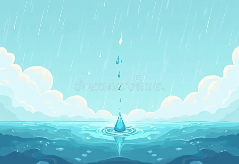 Close Up Giant Water Drops stock illustration. Illustration of droplet ...