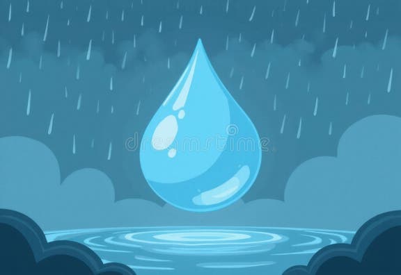 Close Up Giant Water Drops stock illustration. Illustration of droplet ...