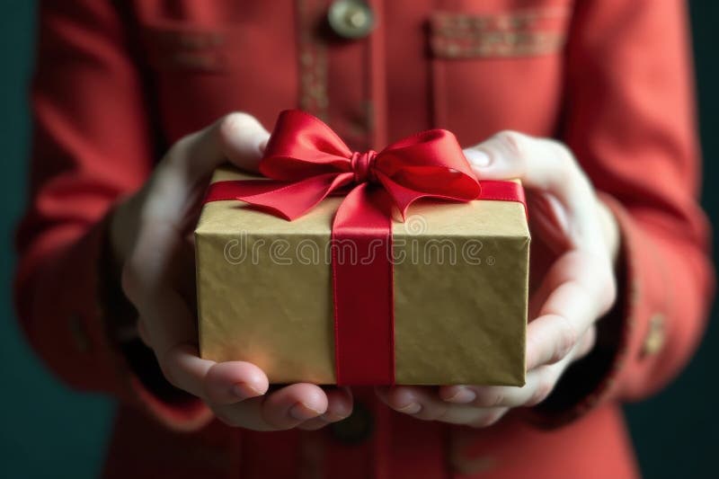 Close Up of a Gift Being Presented, Hands Obscuring Vision , Touch ...