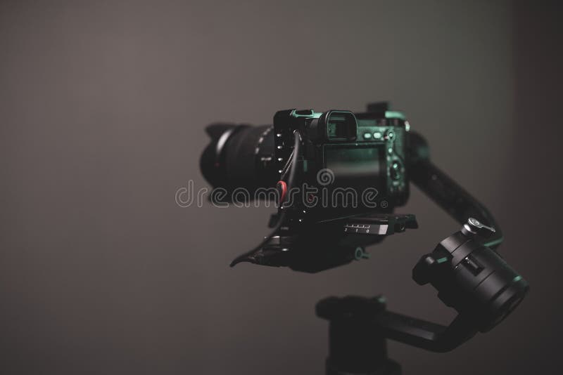 Close Up Gimbal Stabilizer Camera Setting Ready Stock Image - Image of ...