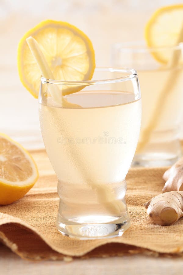 Close Up Ginger Lemon Drink Stock Image - Image of drink, ginger: 14596149