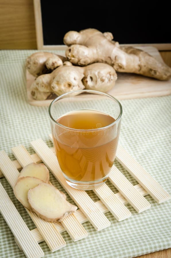 Close Up of Ginger Tea in Glass Stock Photo - Image of ginger, fresh ...