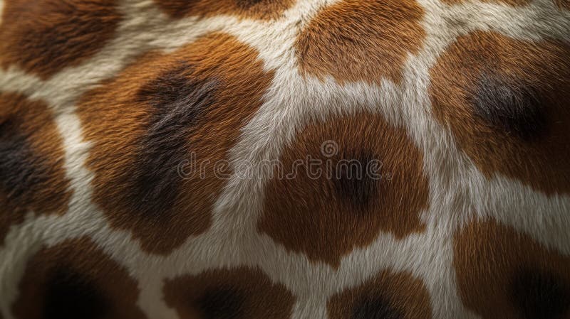 Close-up of a Giraffe S Fur Pattern Stock Illustration - Illustration ...