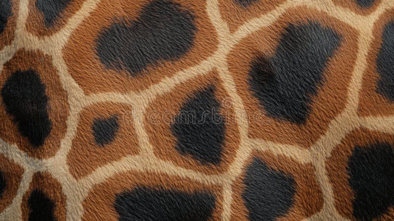 Close-up of a Giraffe S Patchy Fur Pattern Stock Illustration ...
