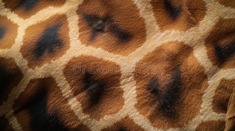 Close-up of a Giraffe S Patchy Fur Pattern Stock Illustration ...