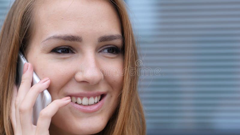 Close Up of Girl Face Talking on Phone Stock Photo - Image of face ...