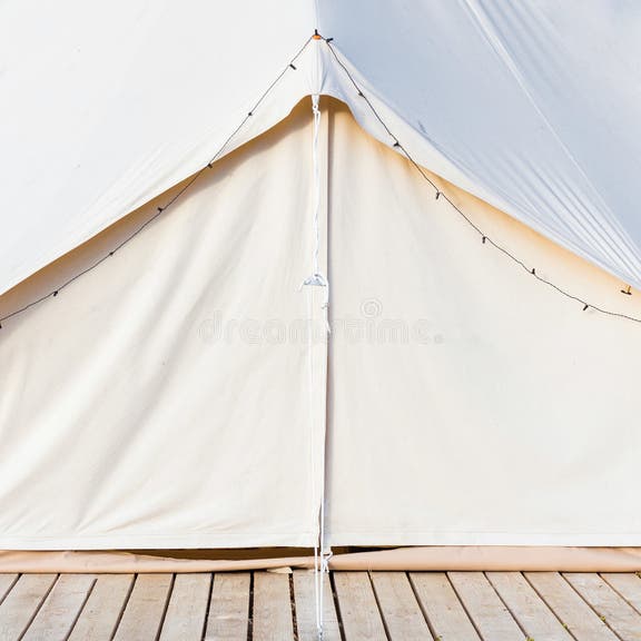 Close-up of Glamping Bell Tent Stock Image - Image of summer, canvas ...