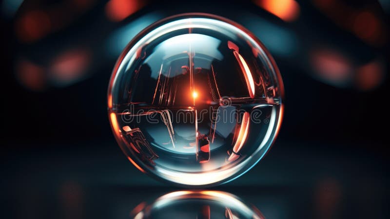 A Glass Ball with a Plant Inside of it. Generative AI Image. Stock ...