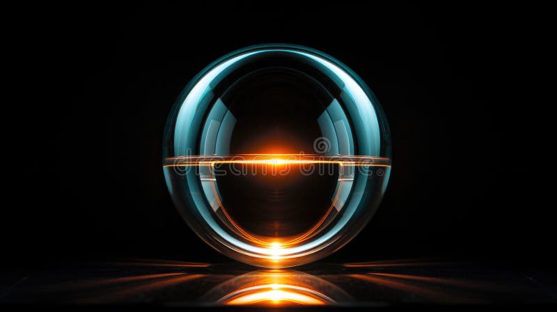 A Glass Ball with a Plant Inside of it. Generative AI Image. Stock ...