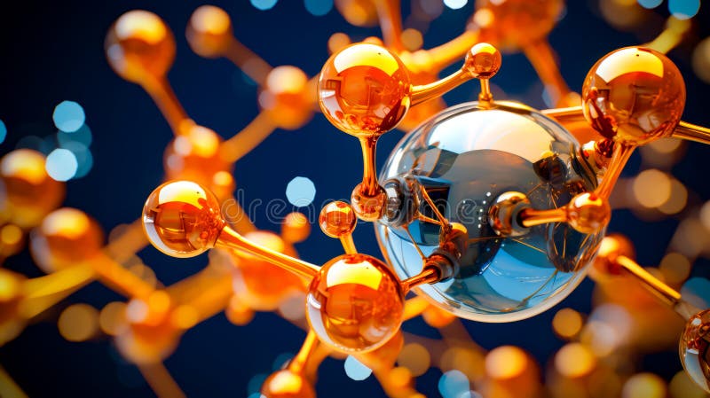 Close Up of Glass Ball with Structure in the Middle of it. Generative ...