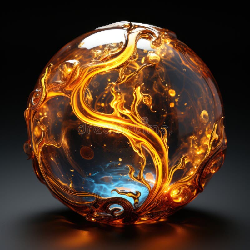 A Glass Ball with a Plant Inside of it. Generative AI Image. Stock ...