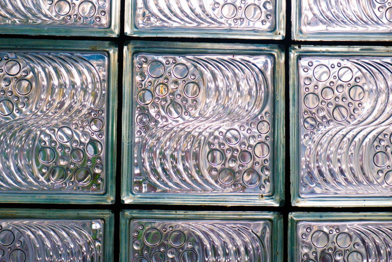 Pattern of Glass Block Wall Stock Image - Image of glass, crystal ...