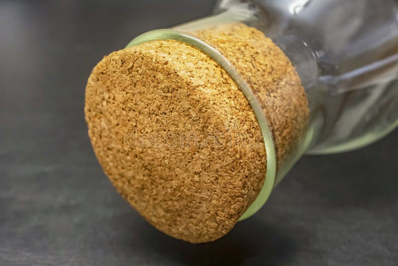 Close Up Glass Bottle and Cork Cap Stock Photo - Image of close, design ...