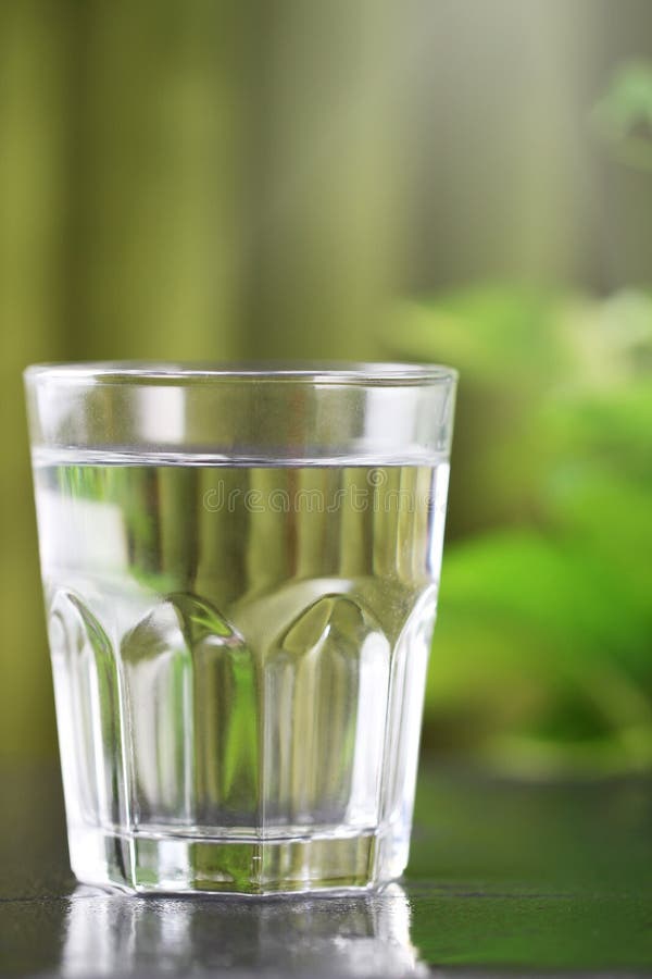 Close Up Glass of Pure Fresh Water. Stock Photo - Image of clear, white ...