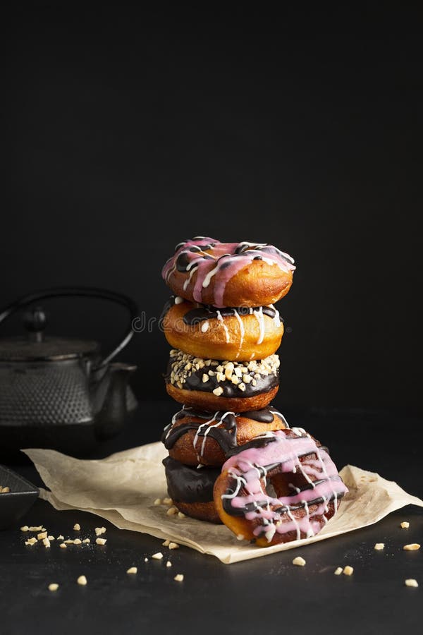 Close Up Glazed Donuts. High Quality Photo Stock Photo - Image of ...