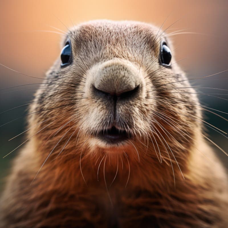 Close-Up Glimpse of a Gopher, Captivating Portrait Stock Illustration ...