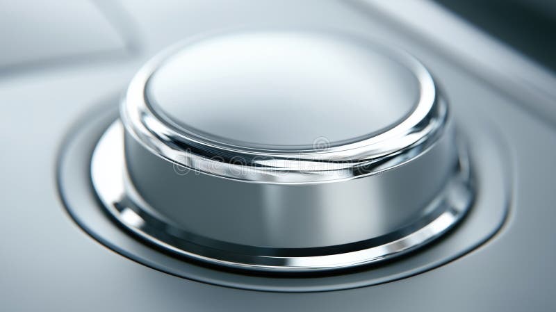 Shiny Metallic Dial. Modern Control, Adjustment and Interface Concept ...