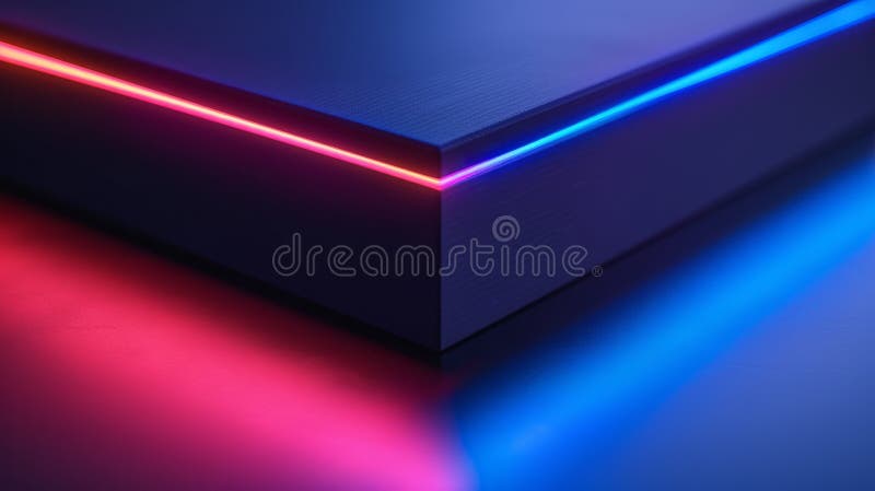 Close-up of a Glowing Device with Neon Lights Stock Image - Image of ...