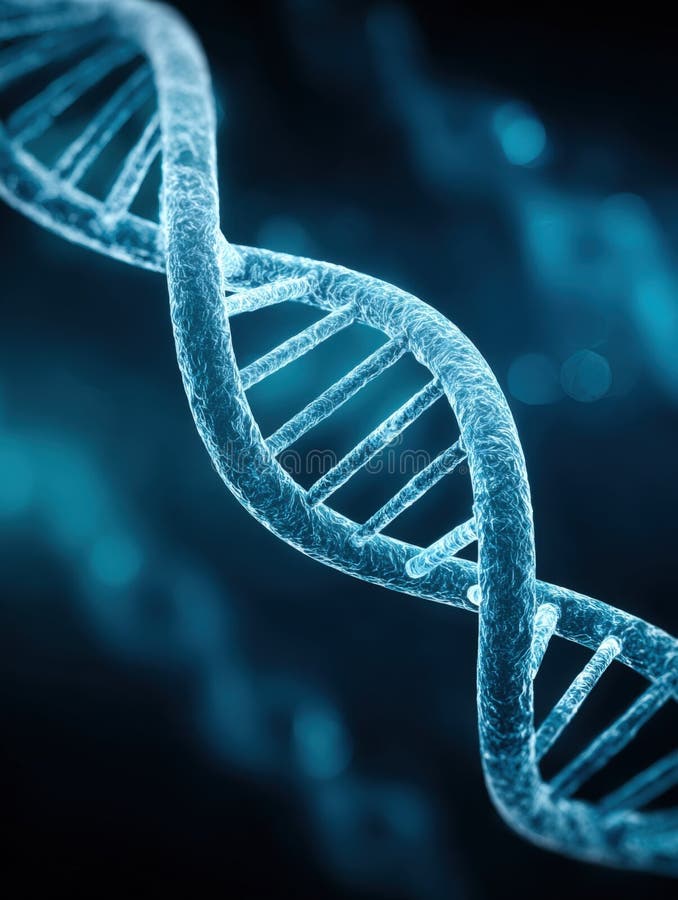 Generative AI Highly Detailed Closeup of a DNA Double Helix Strand ...