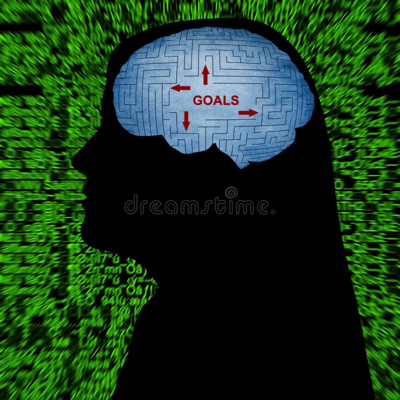 Goals in mind stock photo. Image of close, brain, icon - 169495372