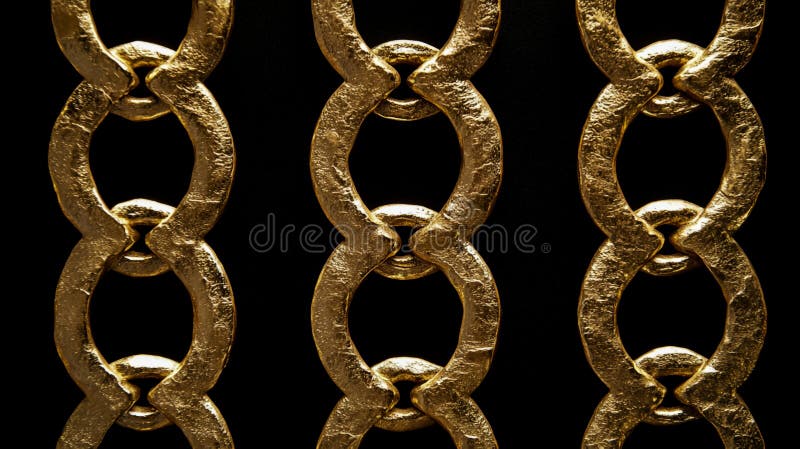 A Close-up of Gold Chains in an Elegant Pattern, with Each Chain ...