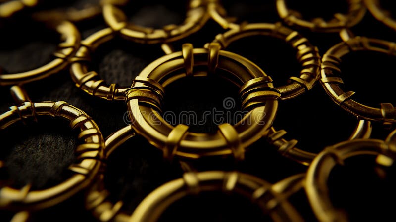 A Close-up of Gold Chains in an Elegant Pattern, with Each Chain ...