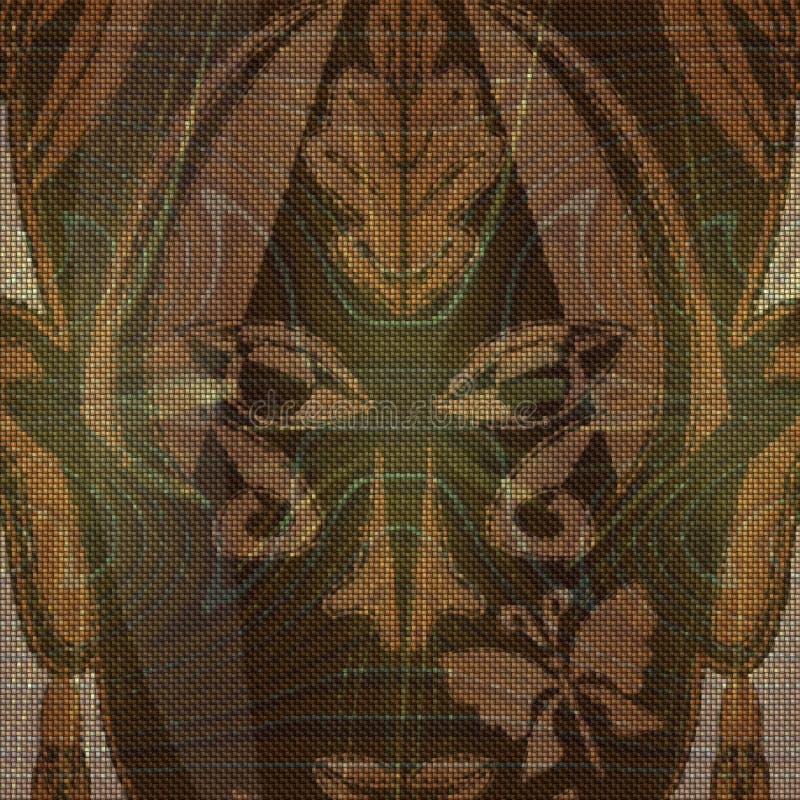 Close Up of Gold Decorated Ritual Mask on Canvas Textured Background ...