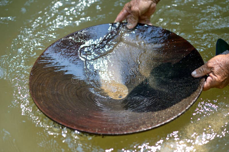 Gold digging in thailand stock photo. Image of miner - 117955784