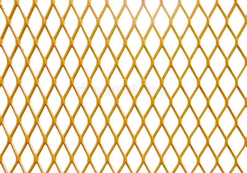 Gold Mesh Steel Fence Patterns Isolated on White Background Stock Photo ...