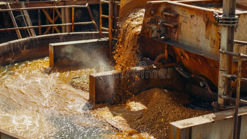 Gold Ore Processing in Industrial Plant during Daytime Stock Photo ...