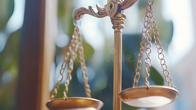 Close-up of a Golden Balance Scale in Soft Light Stock Image - Image of ...