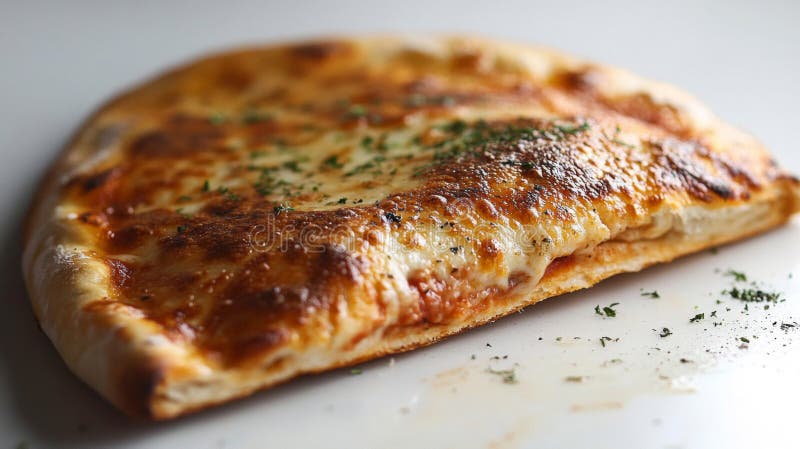 Close Up of a Golden Brown Cheese Pizza Slice Stock Illustration ...