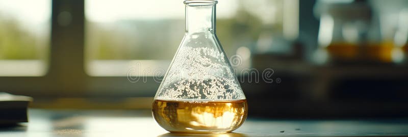 Close-up of Golden Flask stock illustration. Illustration of widening ...