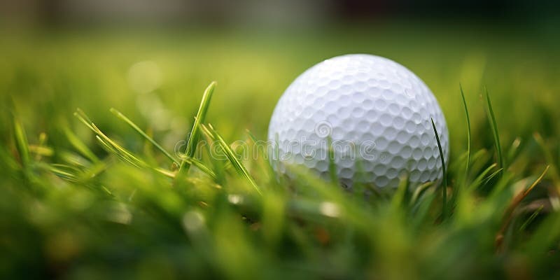 Close up a golf ball stock illustration. Illustration of grass - 288274406